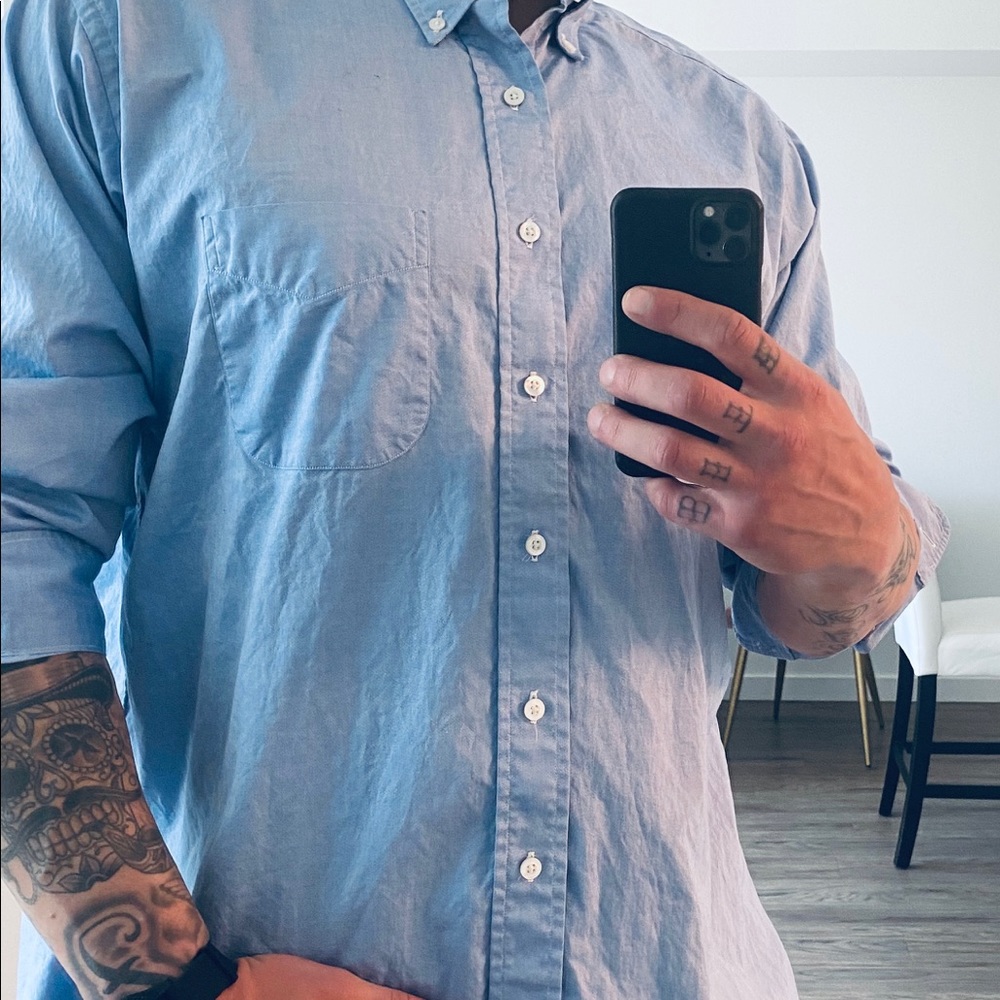 Burberry Button Up, Men’s Large - Gem